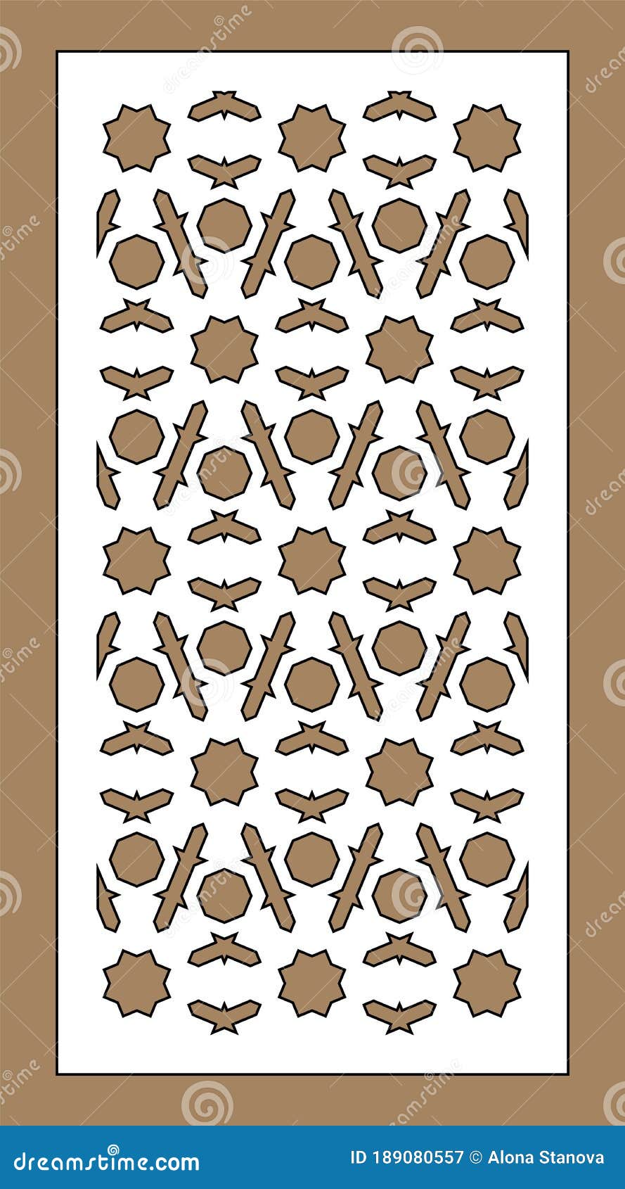 Laser Cutting. Arabesque Decorative Vector Panel. Template for Interior ...