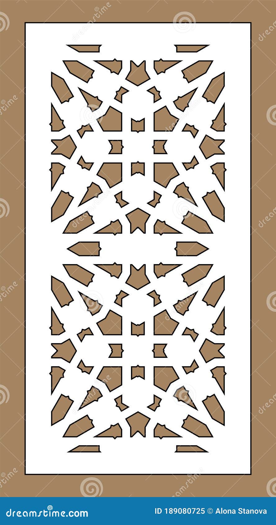 Laser Cutting. Arabesque Decorative Vector Panel. Template for Interior ...