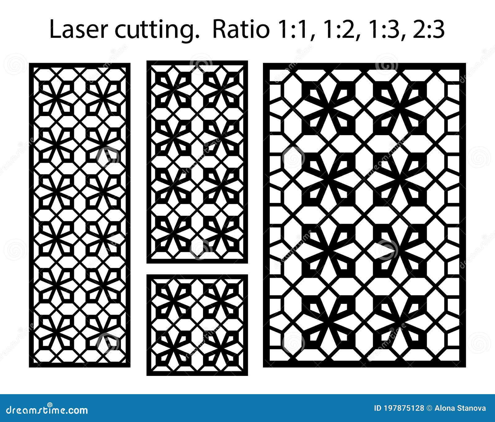 Laser Cutting. Arabesque Decorative Vector Panel. Template for Interior ...