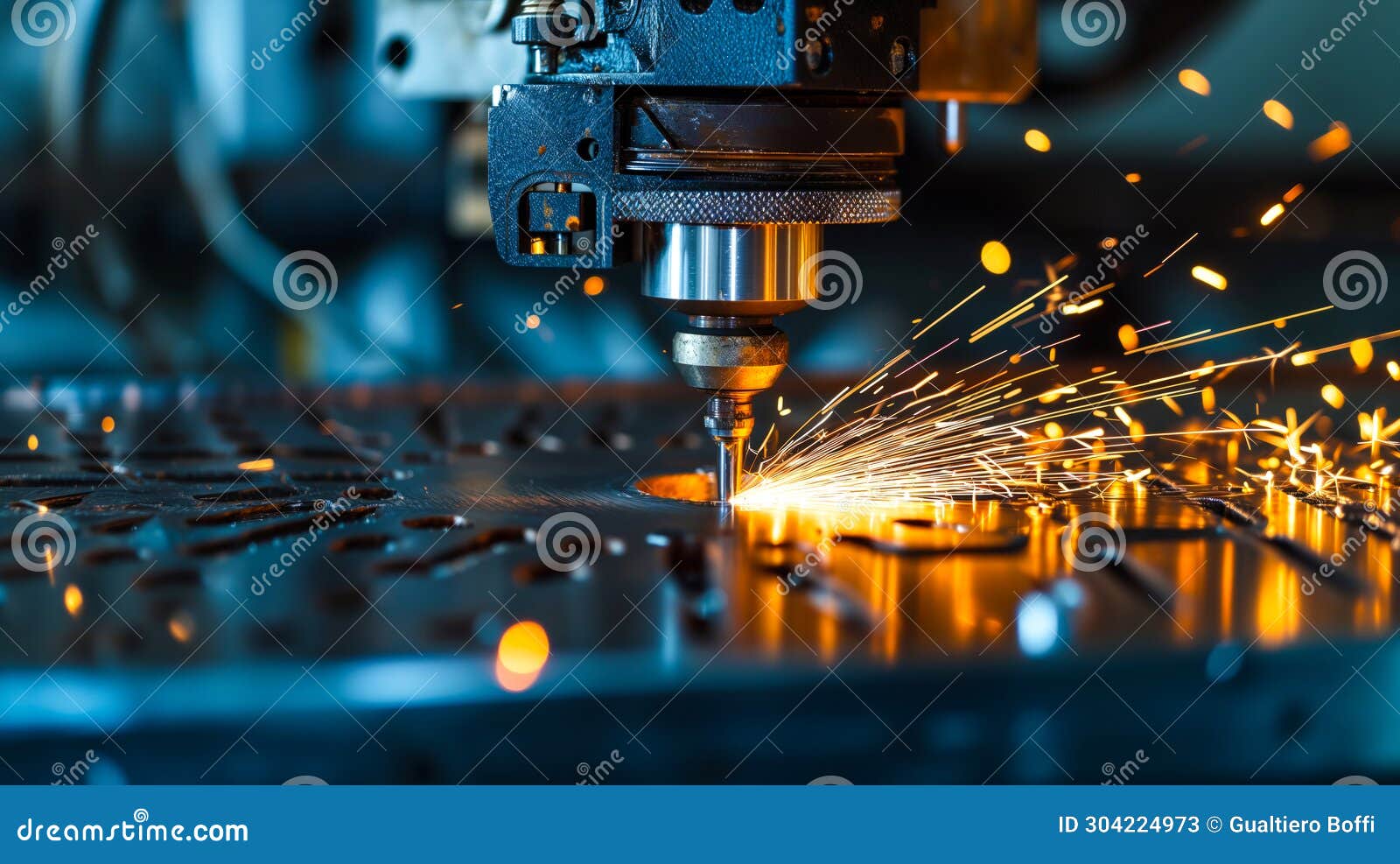 Laser-cutting Cnc Machinery Generated by Ai Stock Illustration ...