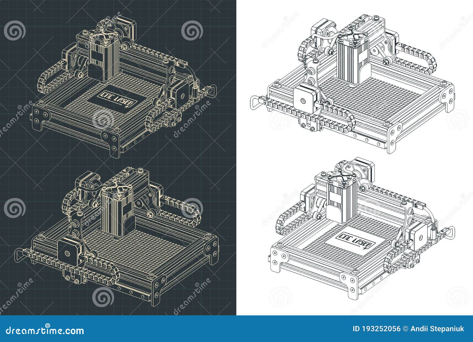 Laser Cutting and Engraving Machine Stock Vector - Illustration of ...