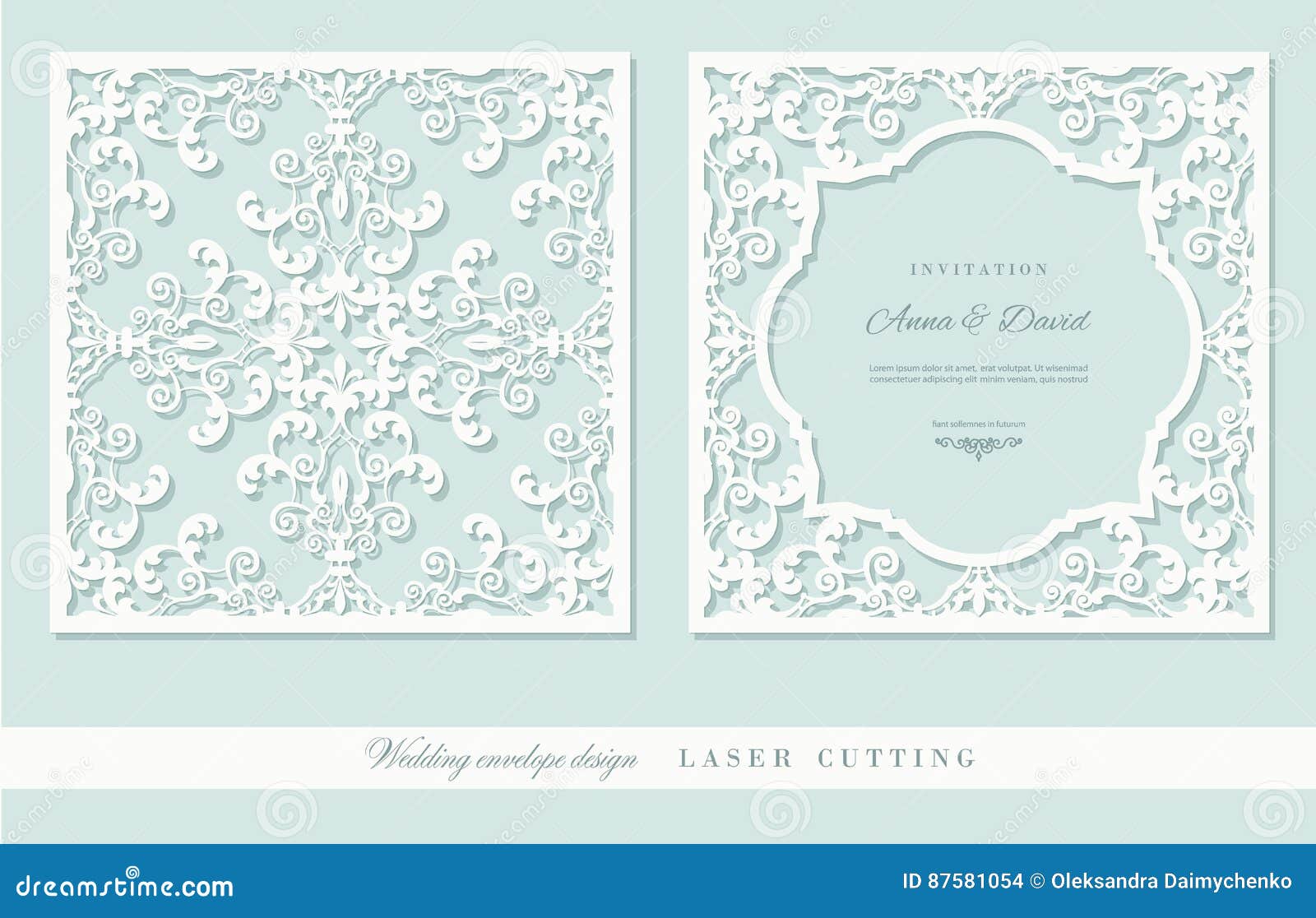 Envelope Design 3.75x6.75 Inch Dieline Template And 3D Envelope ...