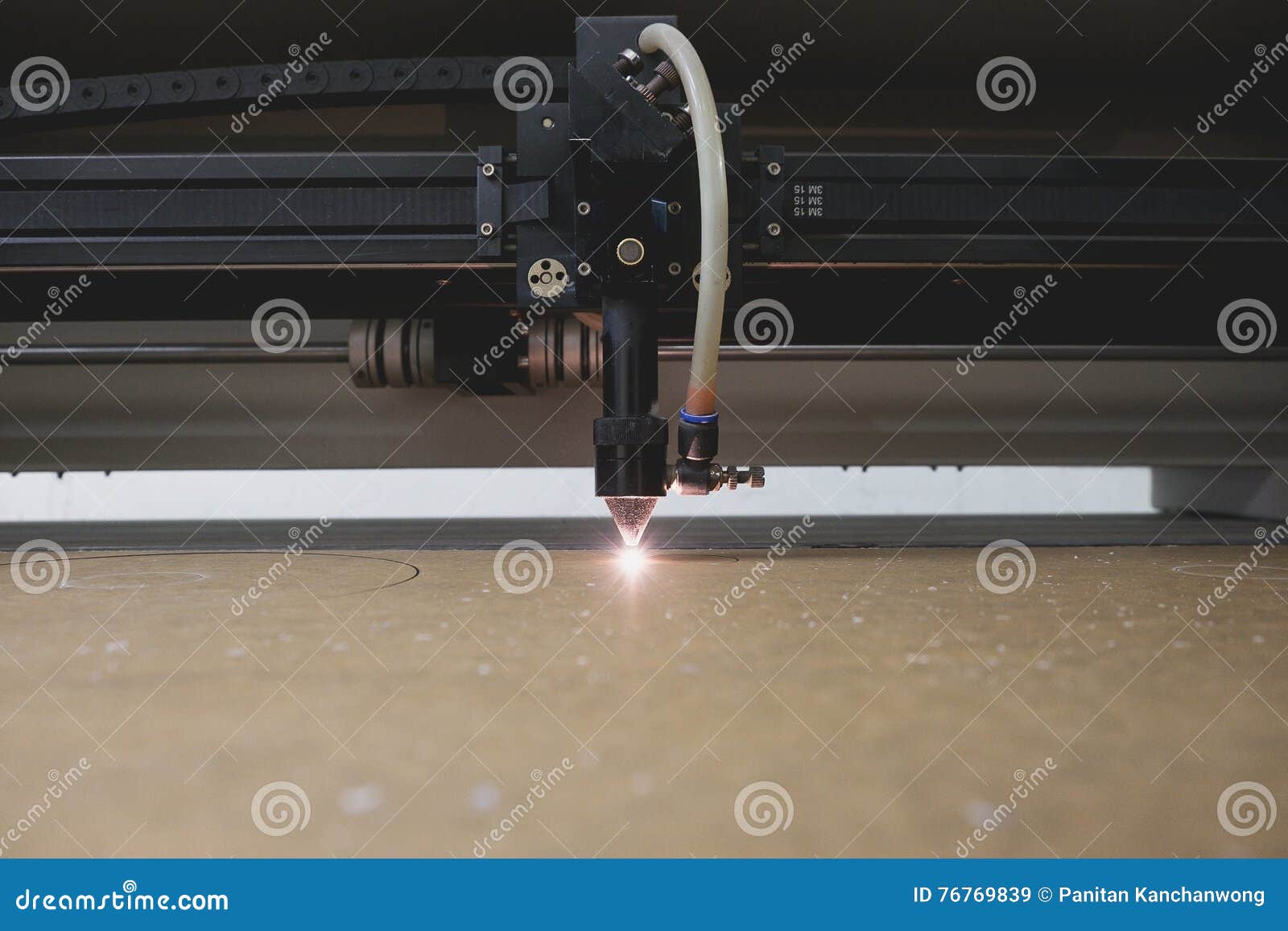 Laser Cutting Machine Carving Patterns Stock Image - Image of working ...