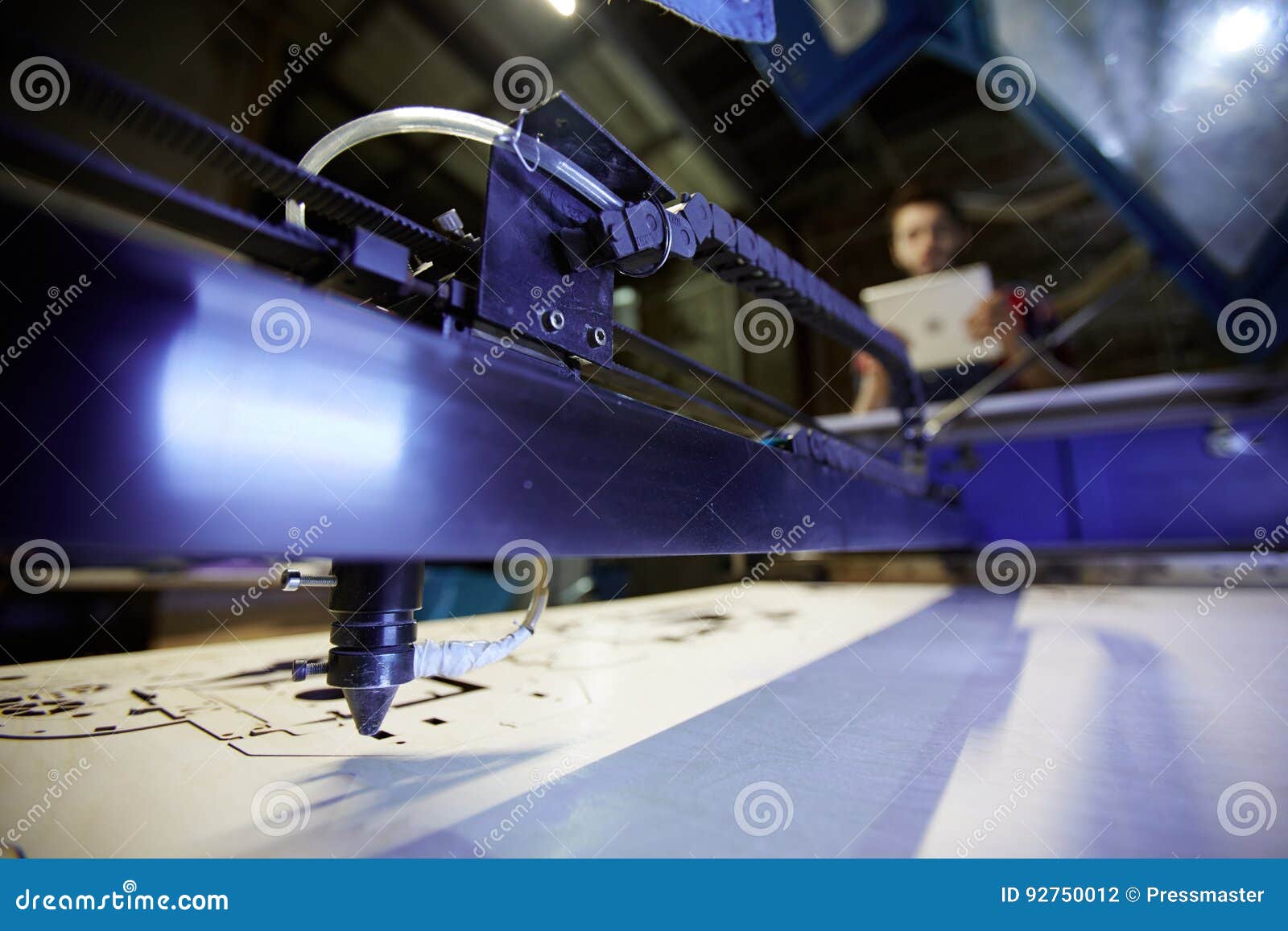 Laser Cutting Machine in Factory Workshop Stock Photo - Image of ...