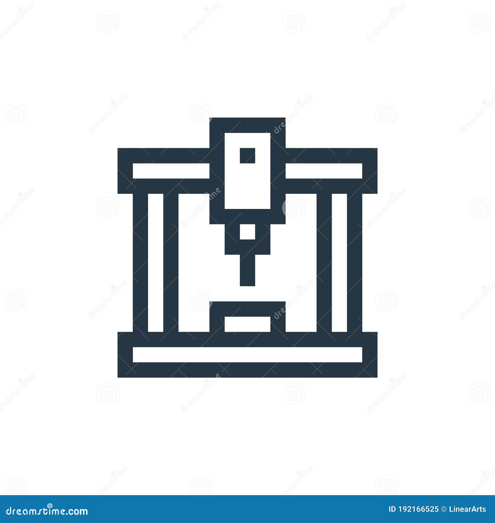 Laser Cutting Machine Icon Vector from Machinery Concept. Thin Line ...