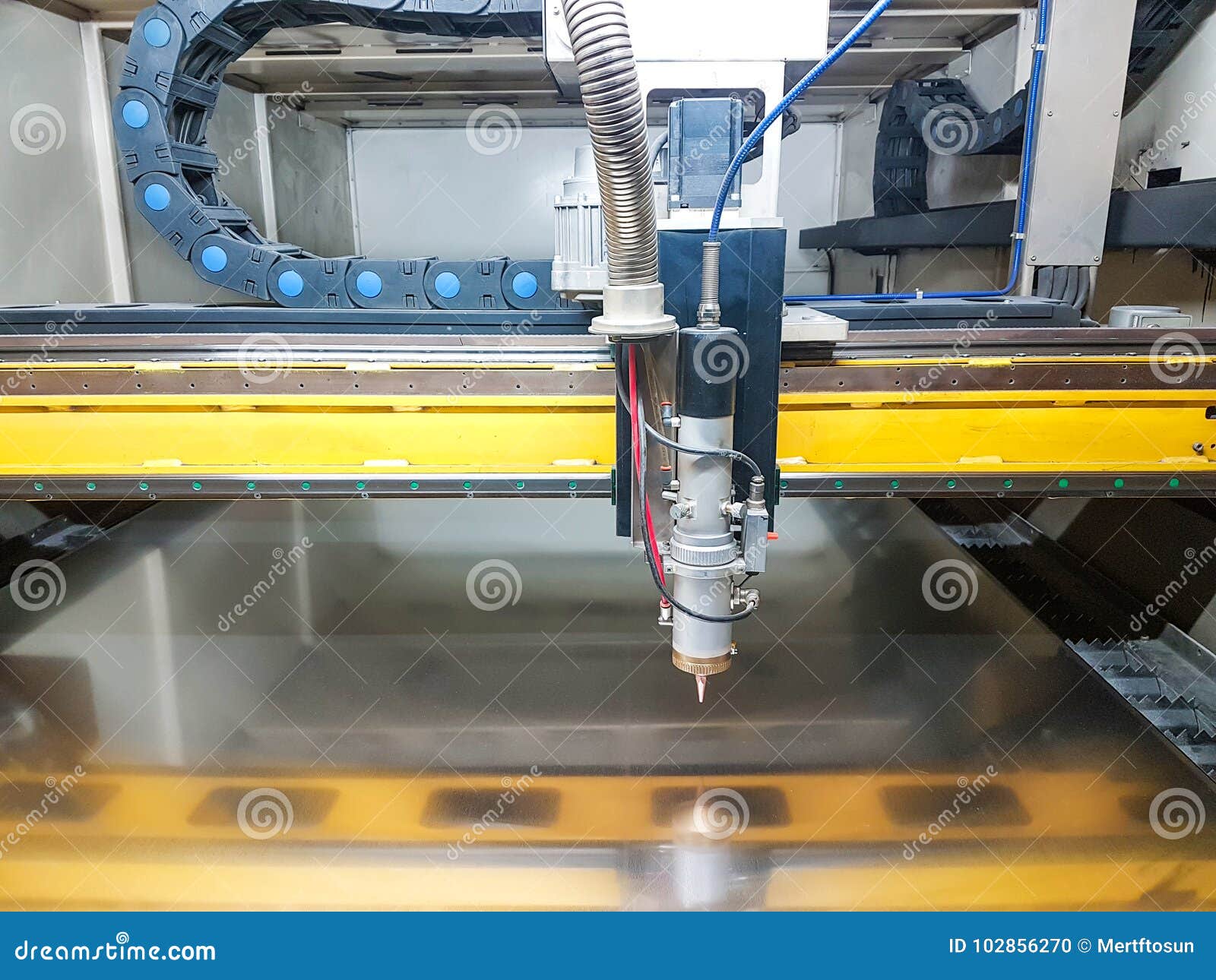 A Laser Cutting Machine Ready for Work Stock Photo - Image of ...