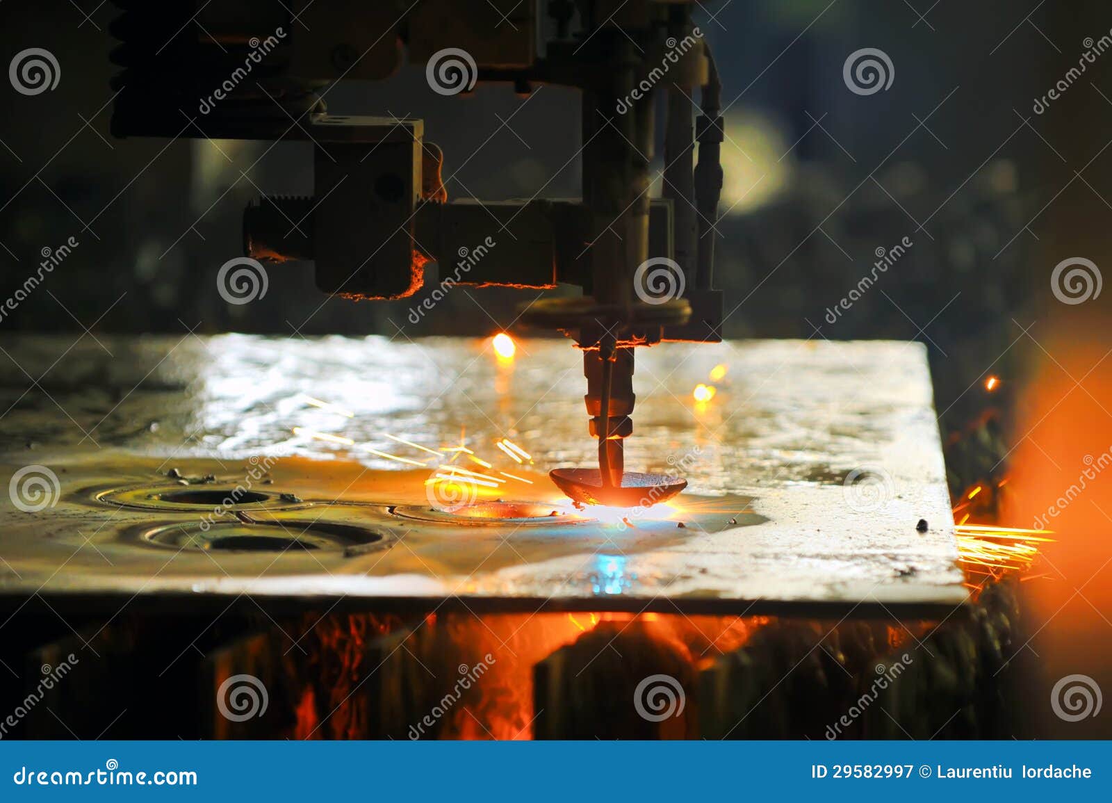 Laser cutting metal sheet stock image. Image of fuse - 29582997