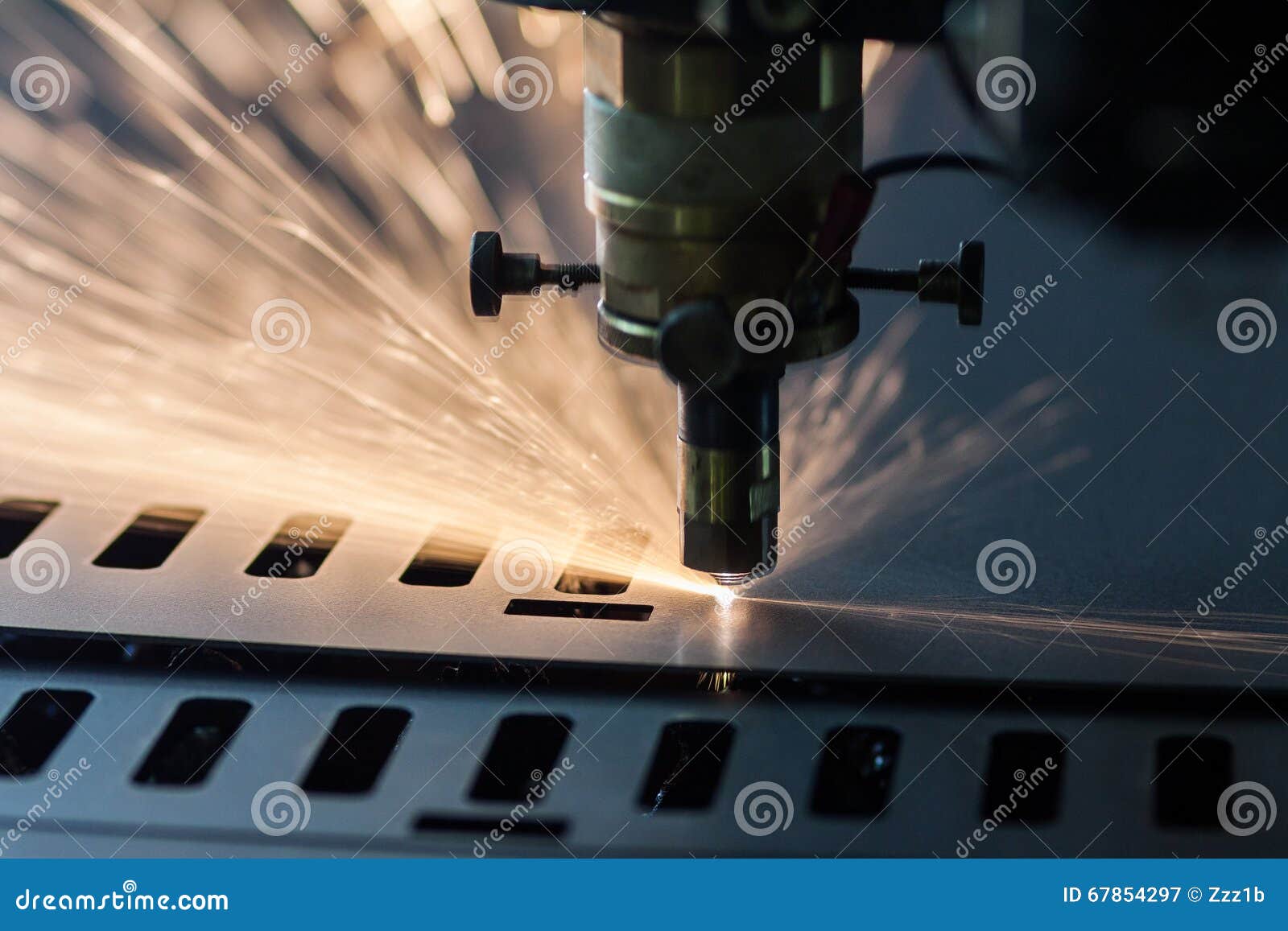 Laser cutting process stock image. Image of industrial - 67854297
