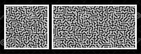 Laser Cutting Template for Decorative Panel. Abstract Maze Pattern ...
