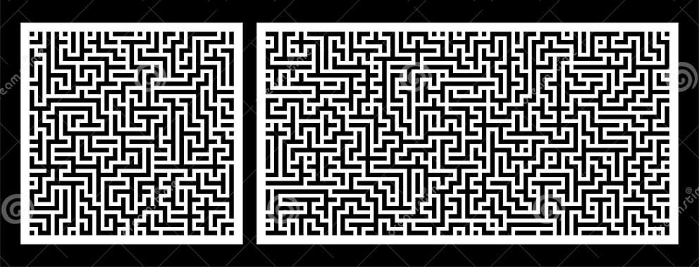 Laser Cutting Template for Decorative Panel. Abstract Maze Pattern ...