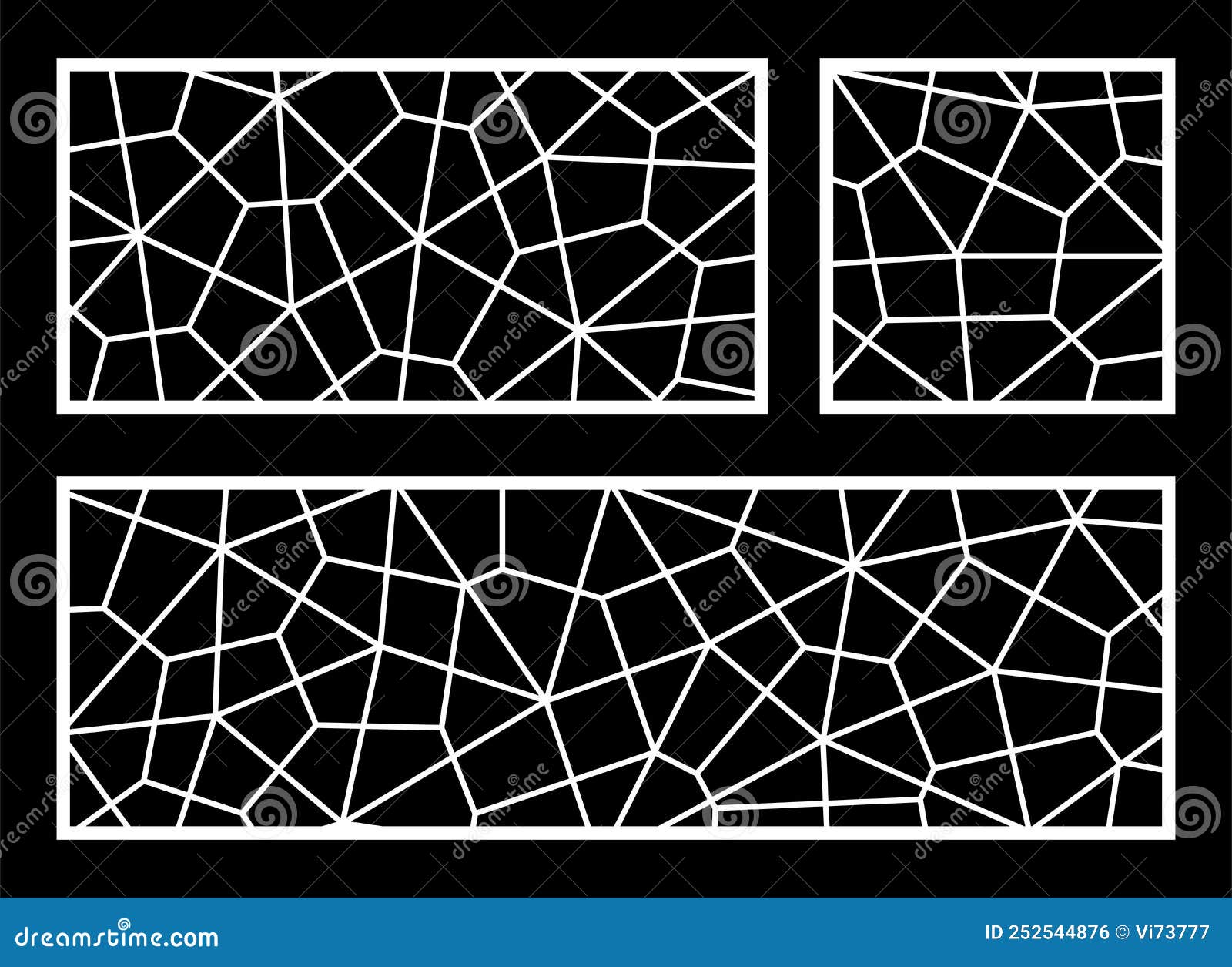 Laser Cutting Template for Decorative Panel. Abstract Mesh Grid Pattern ...