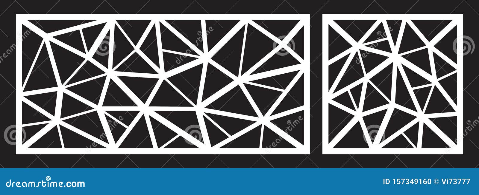 Laser Cutting Template for Decorative Panel. Abstract Triangle Pattern ...