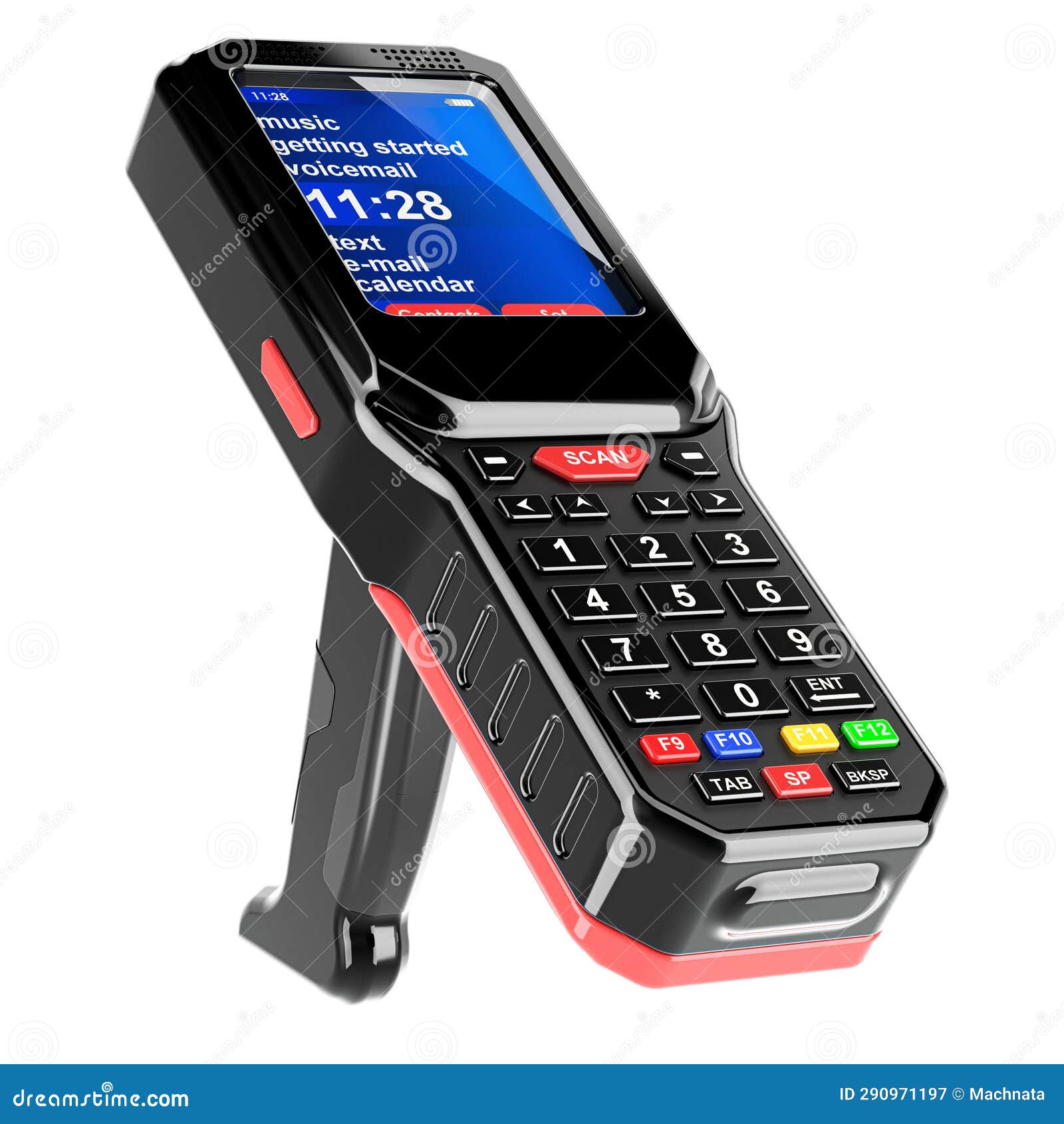 Laser Data Collection Terminal Scanner, Bar Code Scanner. 3D Rendering ...