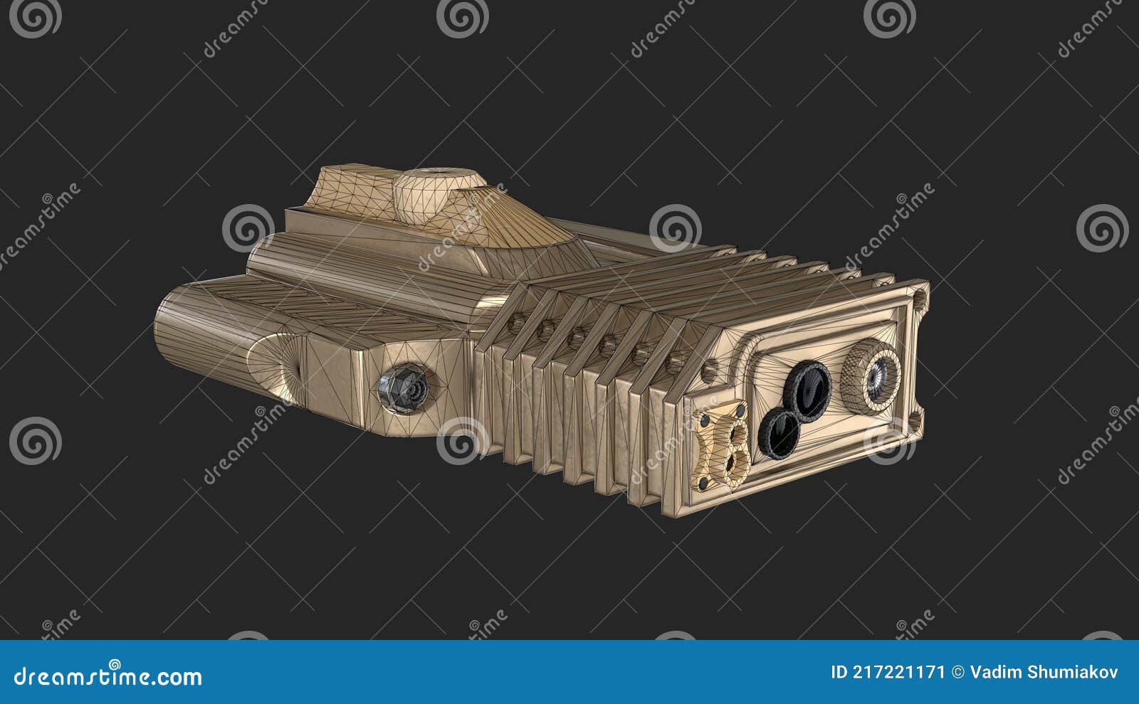 Laser Designator 3d Render on a Gray Background, Game Model Stock ...