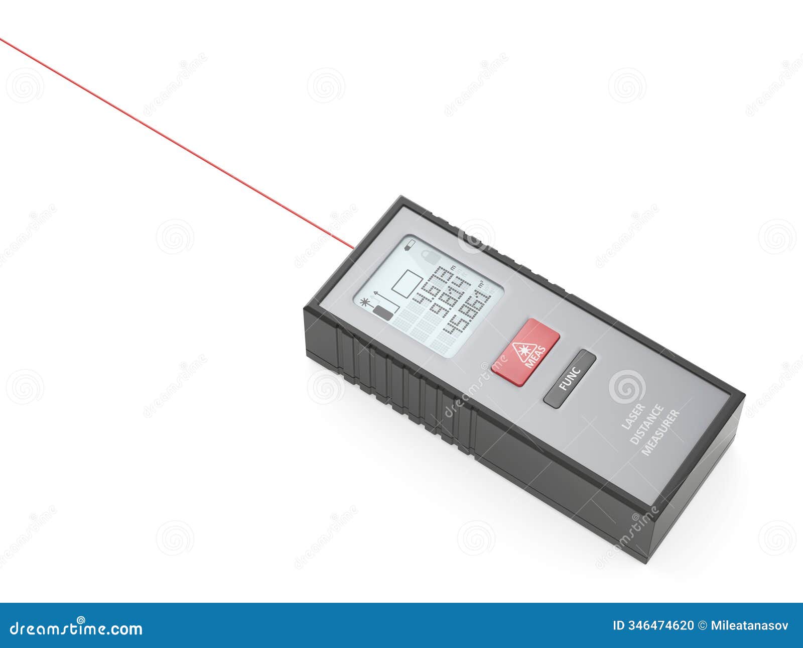 Laser Distance Meter Measurement Equipment Device Flat Style Vector ...