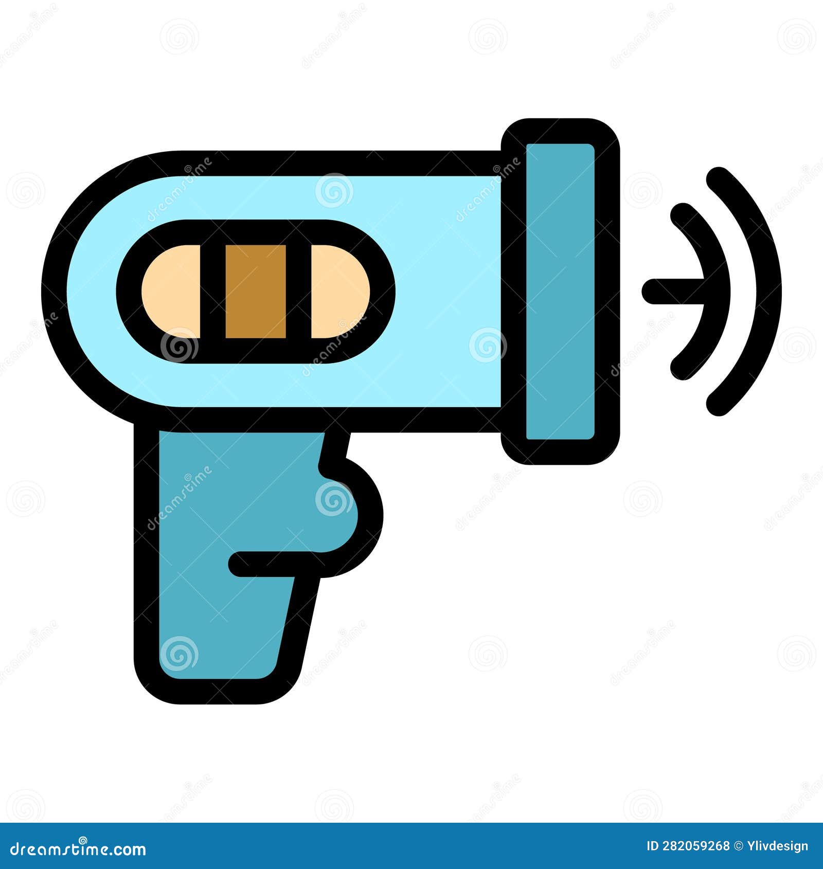 Laser Distance Meter Icon Vector Flat Stock Illustration - Illustration ...