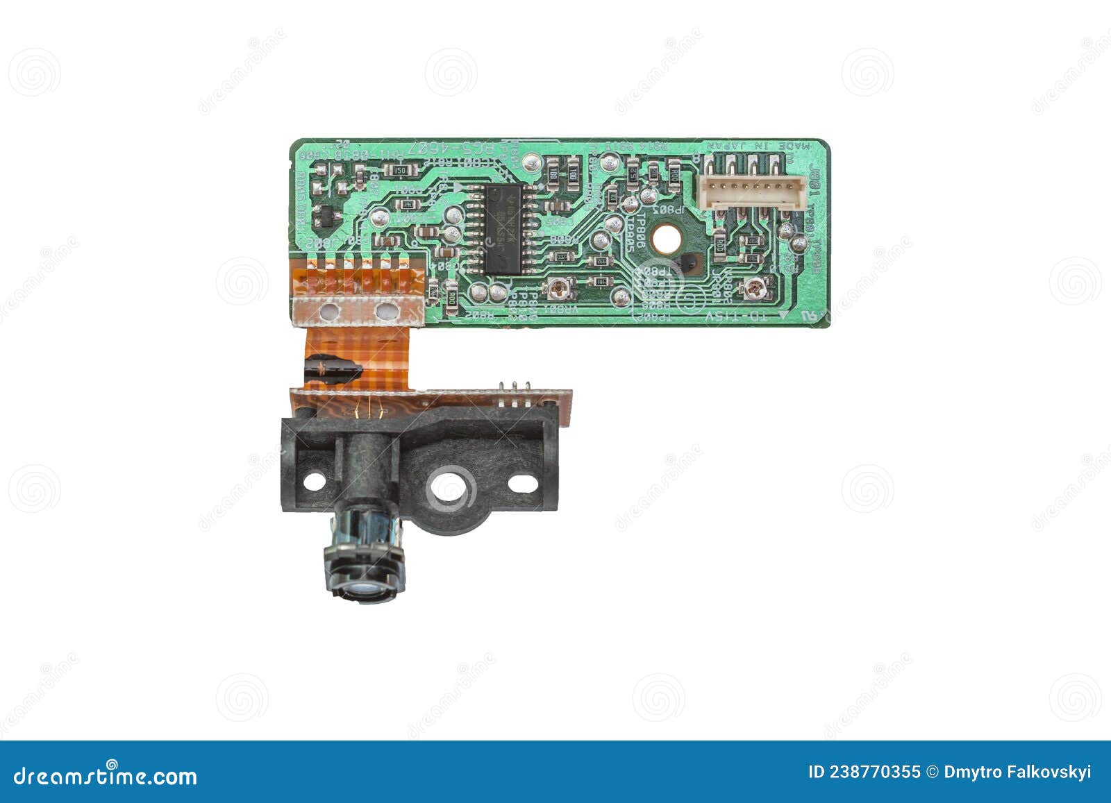 Laser with Electric Driver Board Isolated on White Stock Image - Image ...