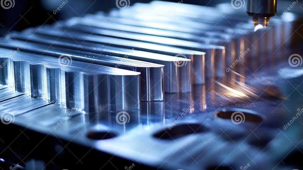 Laser Engraving Metal Surface Creating Precise Pattern Stock ...