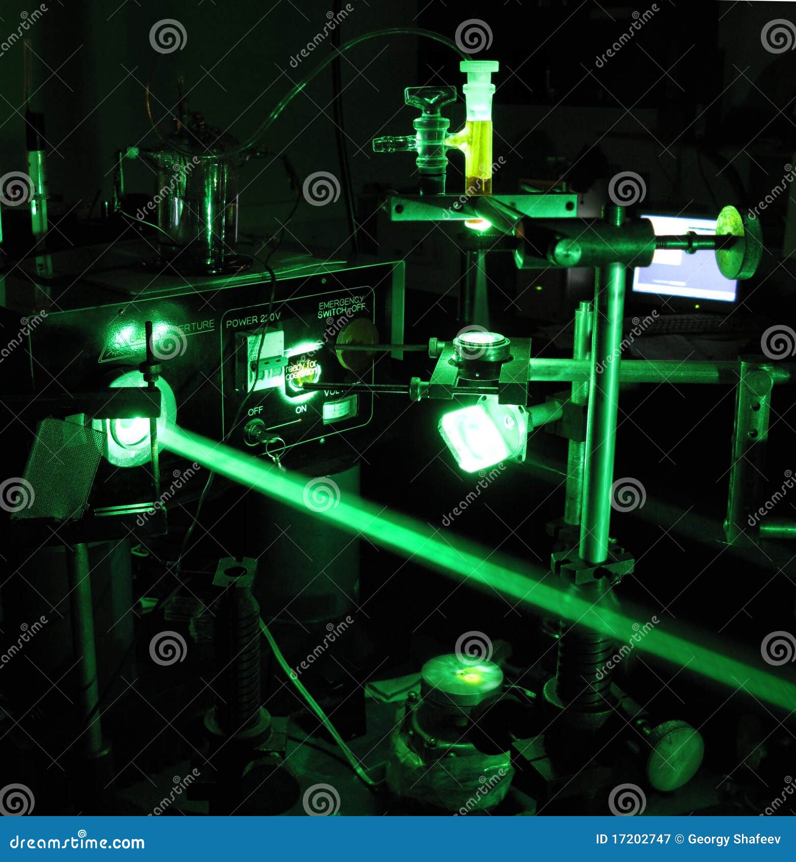 Laser experiment stock image. Image of liquid, axis, exploration - 17202747