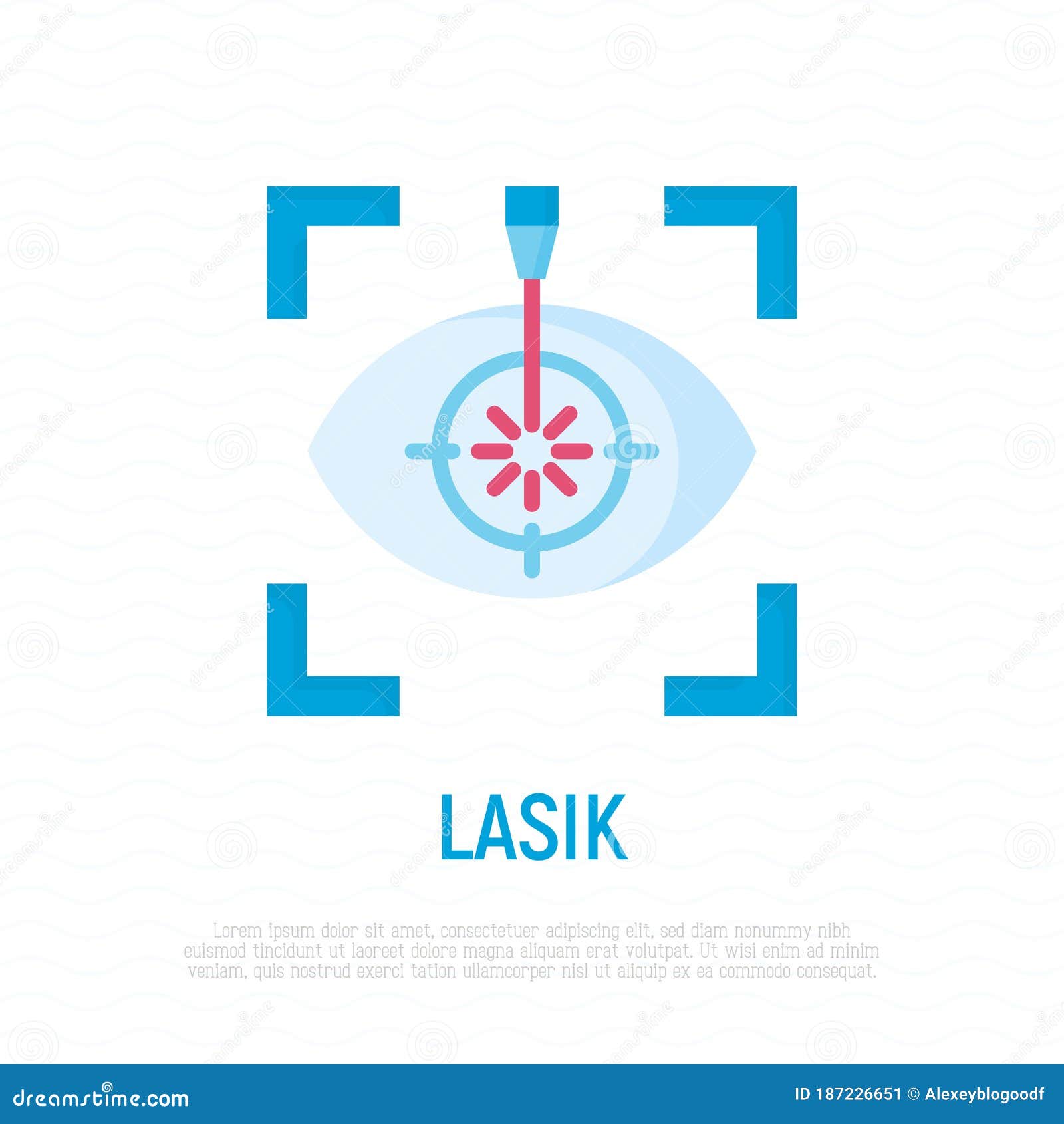 Laser Eye Surgery Flat Icon. Ophthalmology. Lasik Vision Correction ...