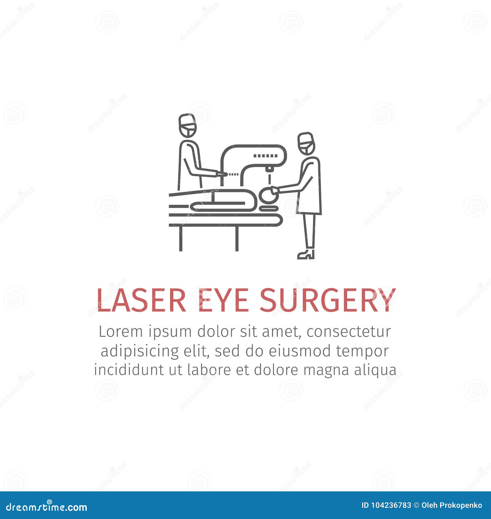 Laser eye surgery stock vector. Illustration of patient - 104236783