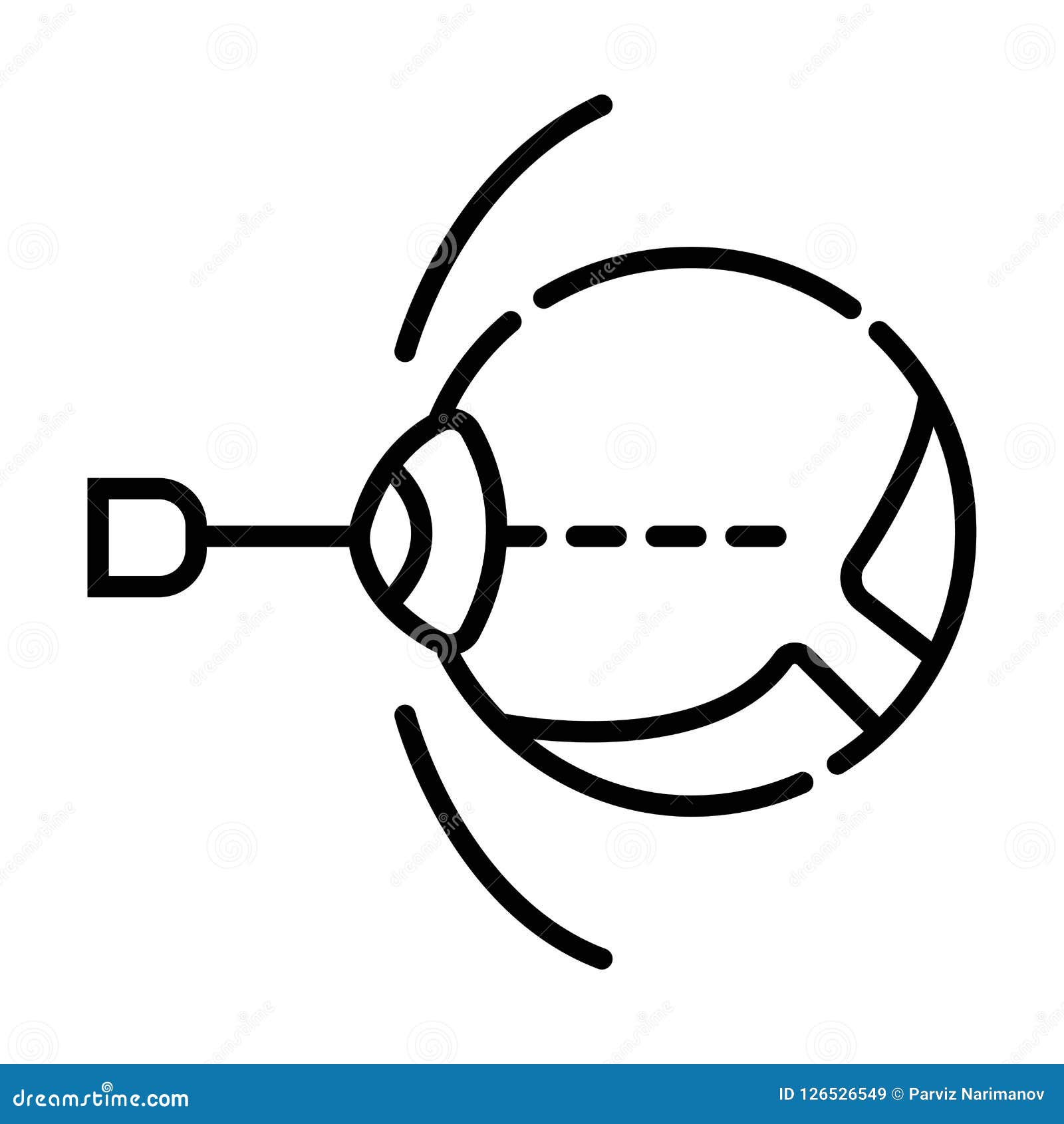 Laser eye surgery linear stock vector. Illustration of flat - 126526549