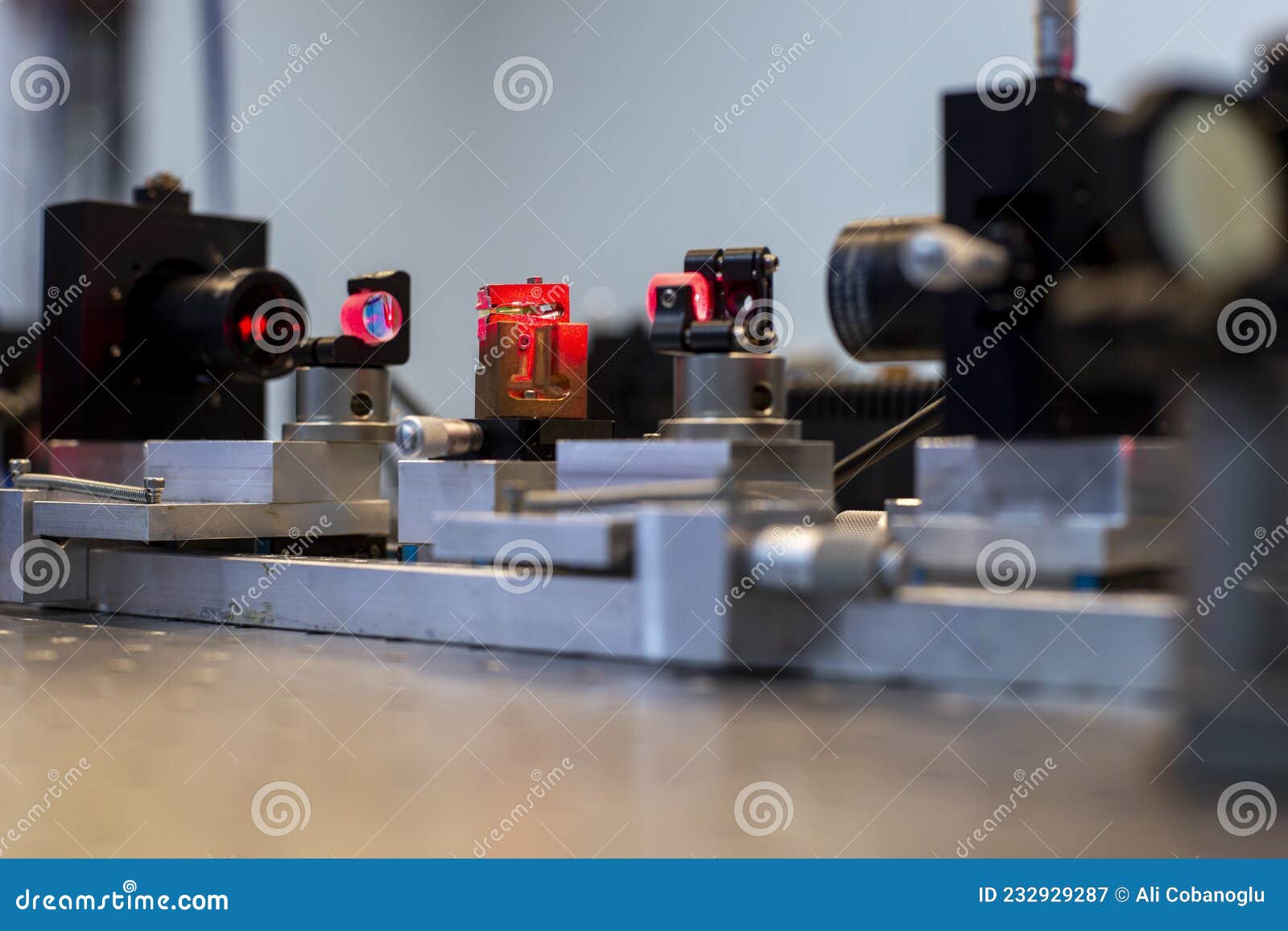 Laser Filtering Experiment in a Laser Lab Stock Image - Image of lens ...