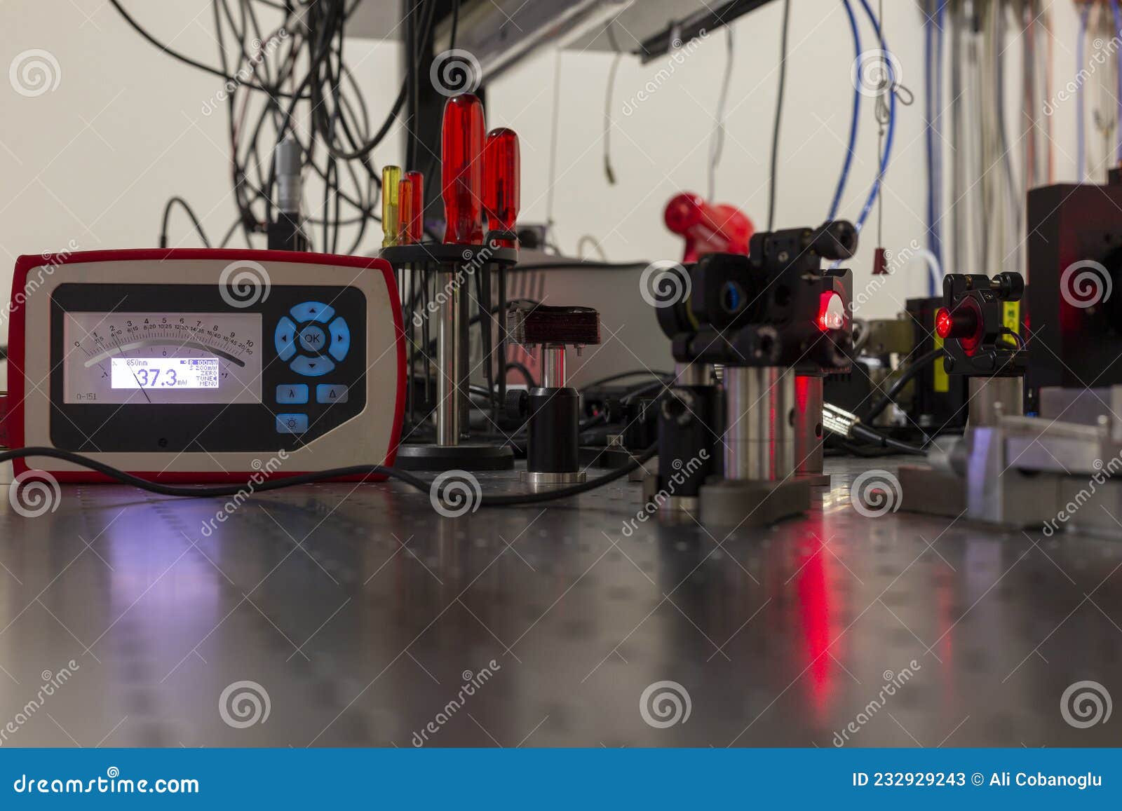 Laser Filtering Experiment in a Laser Lab Stock Image - Image of ...