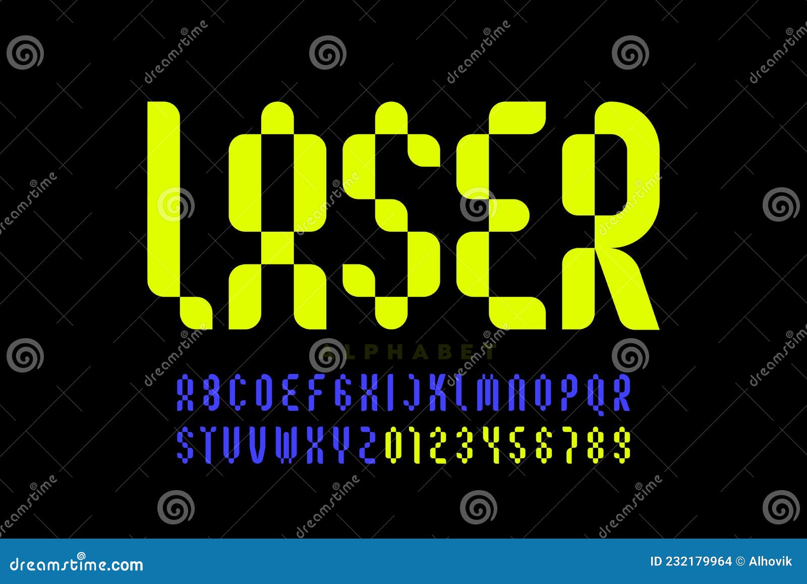 Laser Font Vector Illustration | CartoonDealer.com #232179964