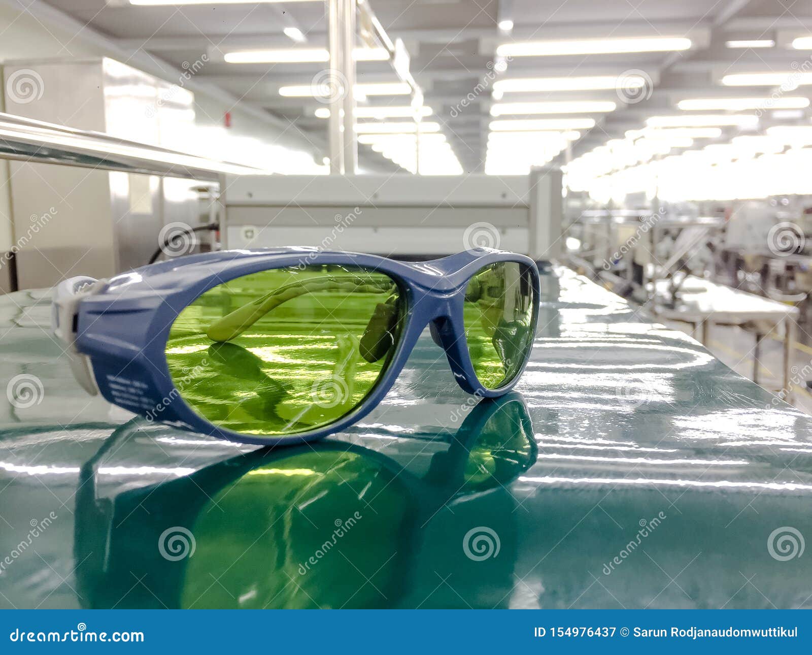 Laser Glasses in the Clean Room,protective Eye Wear. Stock Image ...