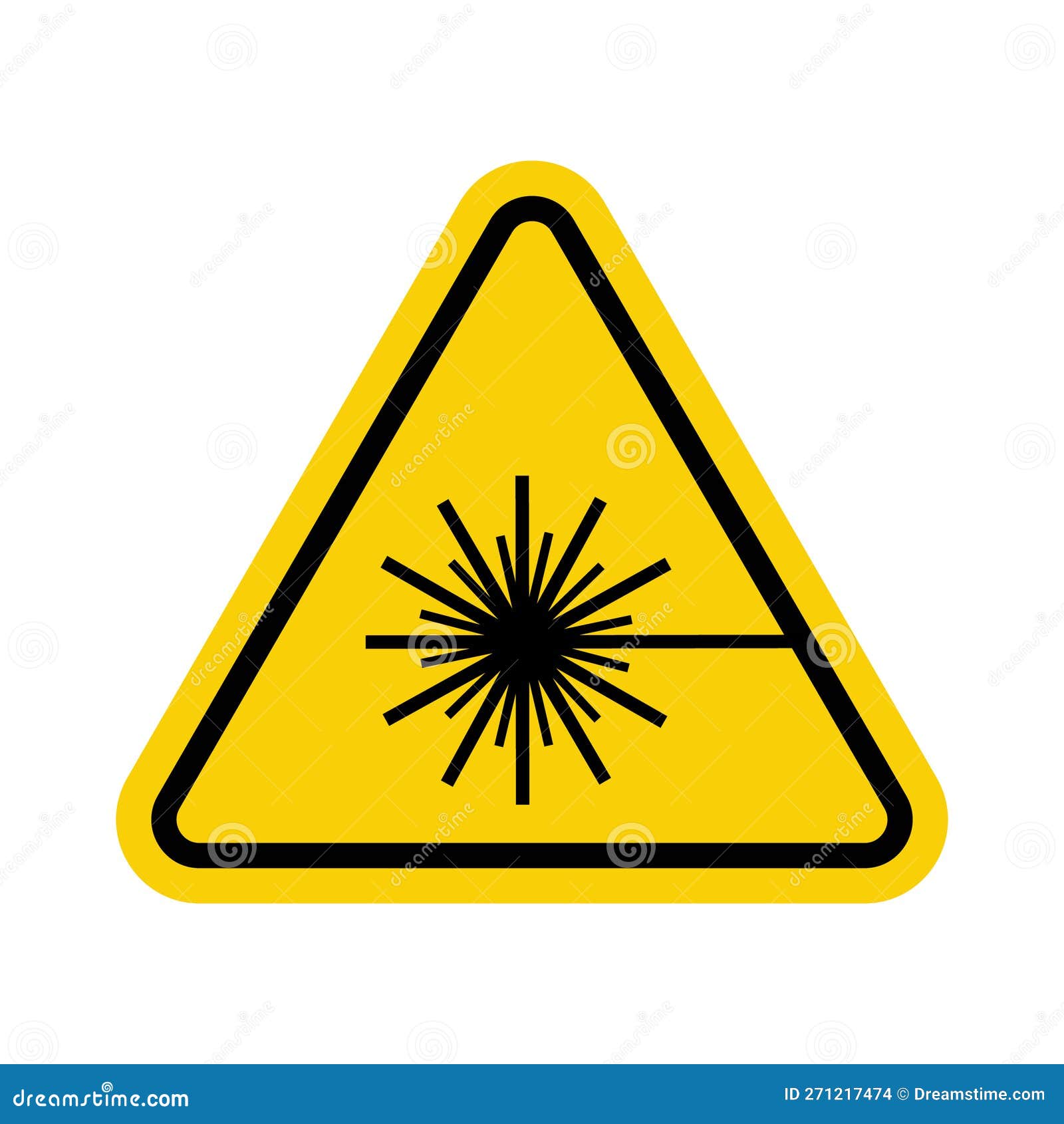 Laser Hazard Icon On White Background. Laser Symbol. Laser Radiation ...