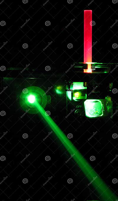 Laser Installation with a Ruby Rod Stock Photo - Image of research ...