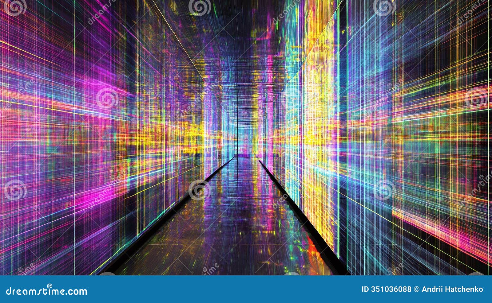 Laser Interference Patterns Creating Complex Moir Effects Rendered in ...