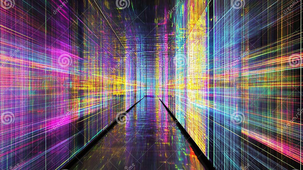 Laser Interference Patterns Creating Complex Moir Effects Rendered in ...