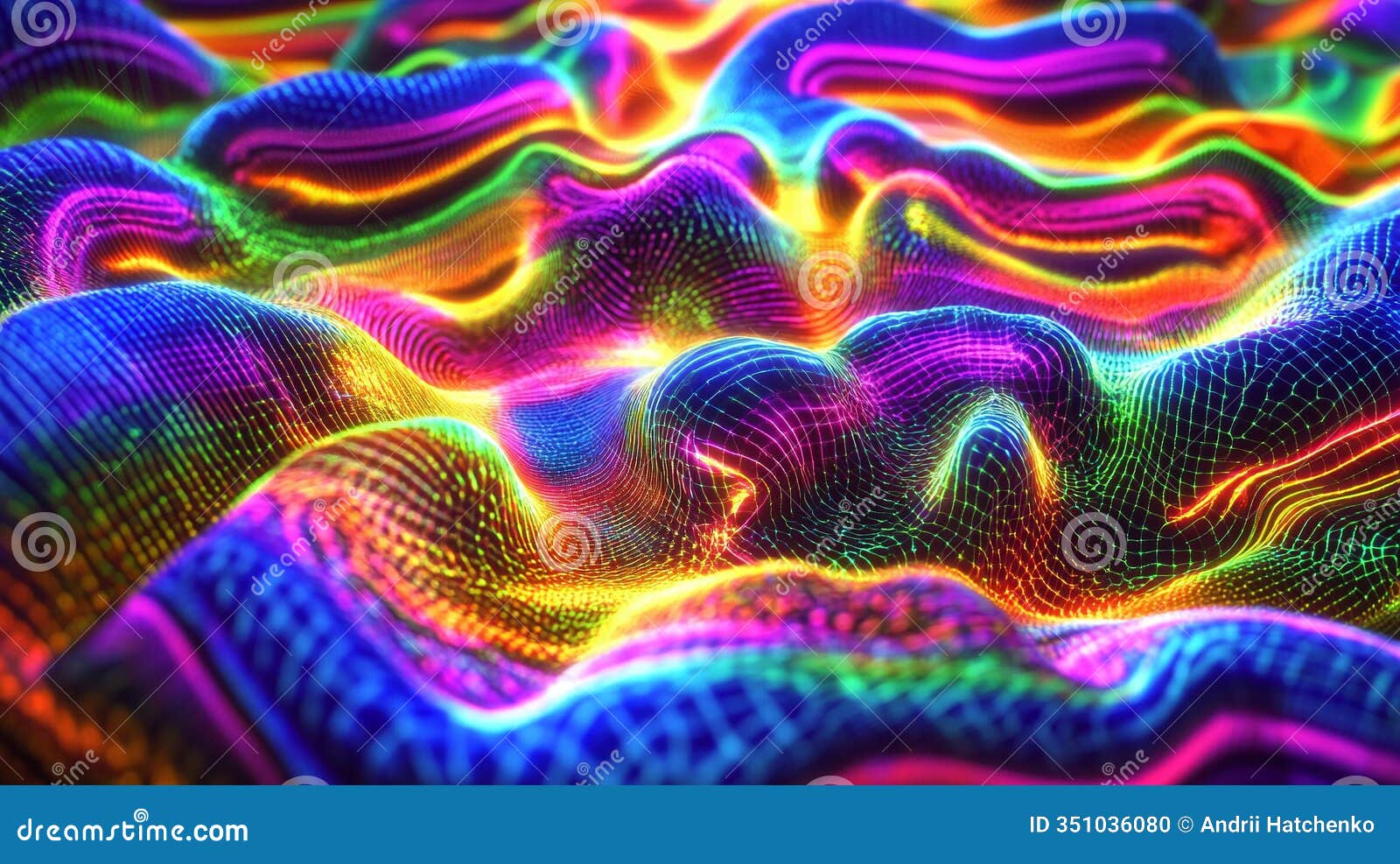 Laser Interference Patterns Creating Complex Moir Effects Rendered in ...