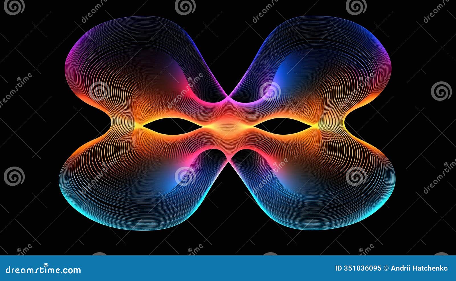 Laser Interference Patterns Creating Complex Moir Effects Rendered in ...