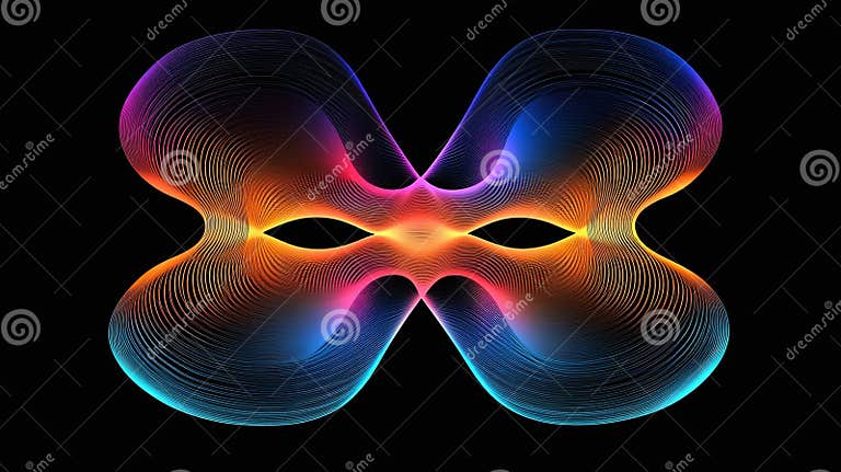 Laser Interference Patterns Creating Complex Moir Effects Rendered in ...