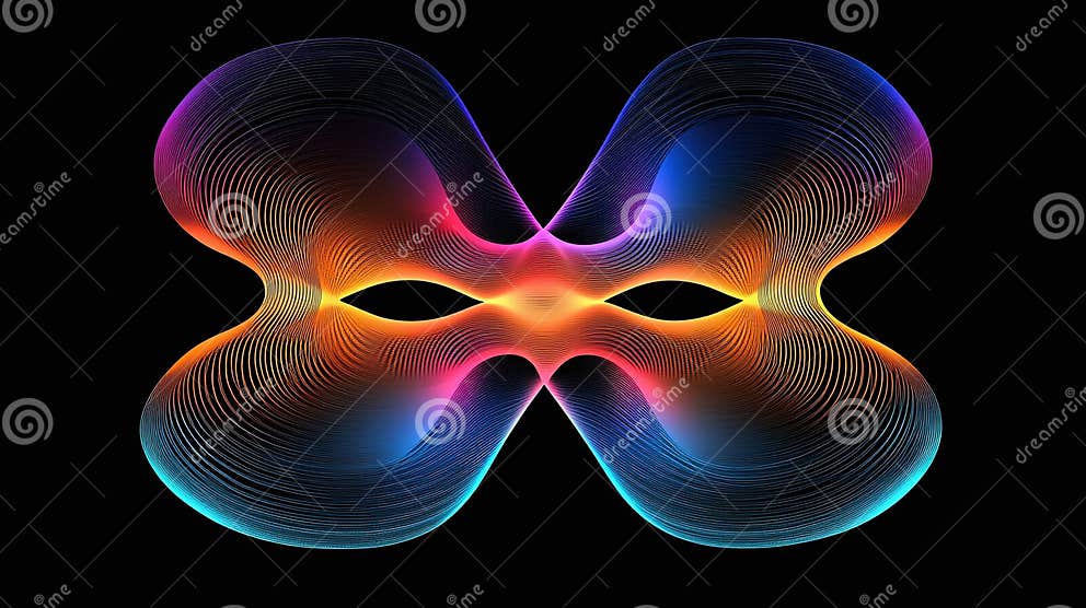 Laser Interference Patterns Creating Complex Moir Effects Rendered in Holographic Colors Stock ...