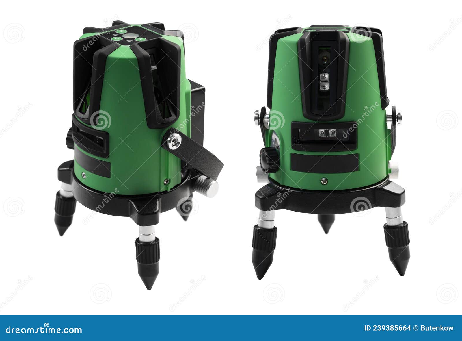 Laser Level in Different Angles on a White Background Stock Photo ...