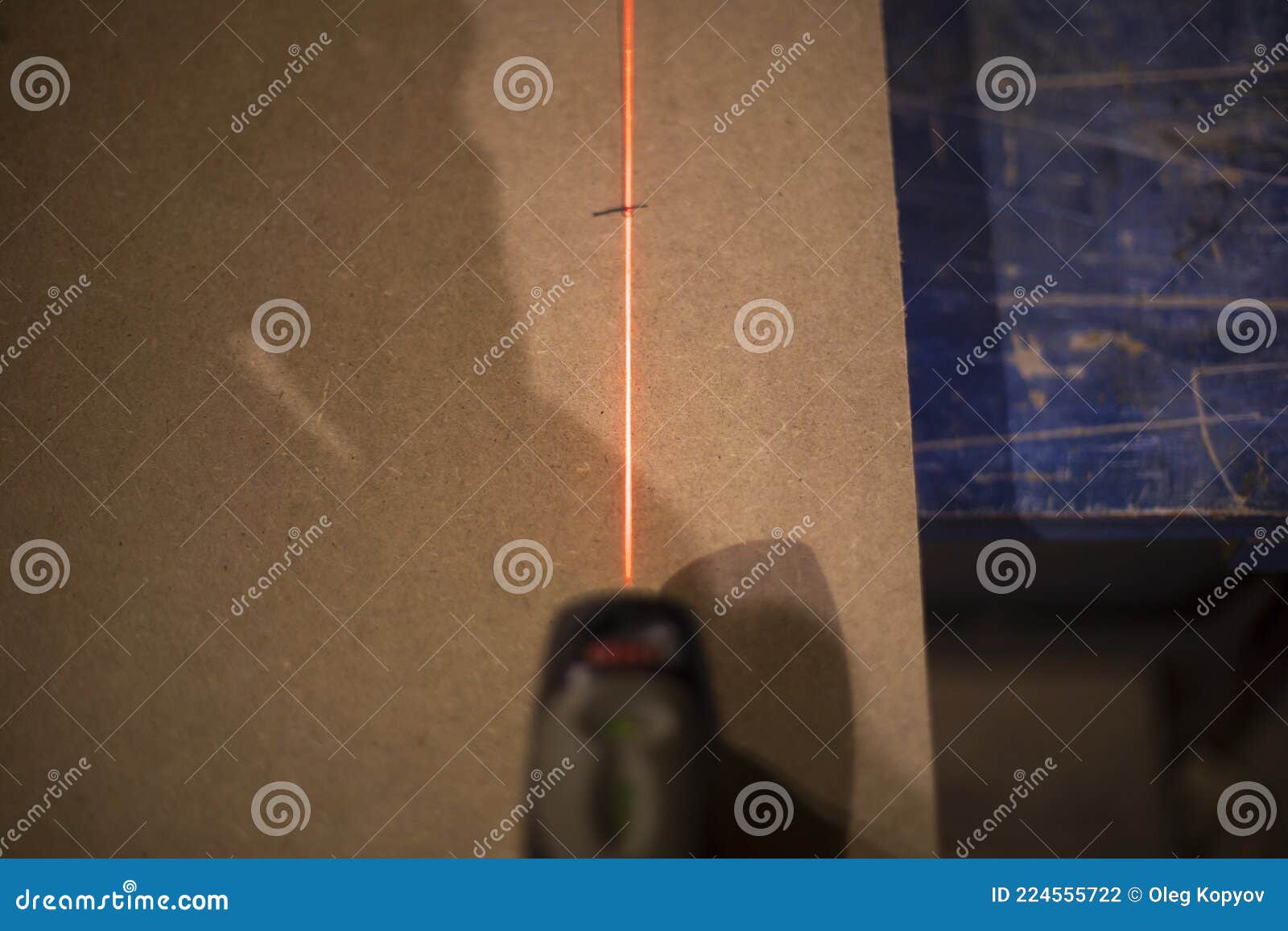 Laser Level for Marking Material. Laser Pointer Stock Photo - Image of ...