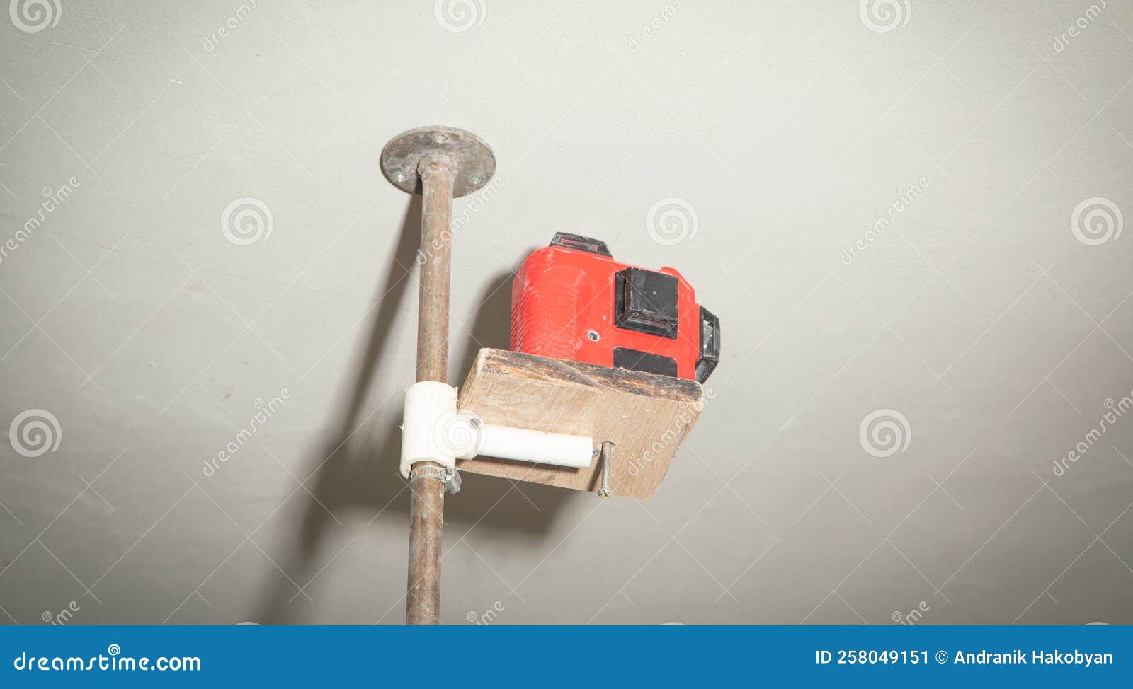 Laser Level Measuring Tool at Construction Site Stock Image - Image of ...