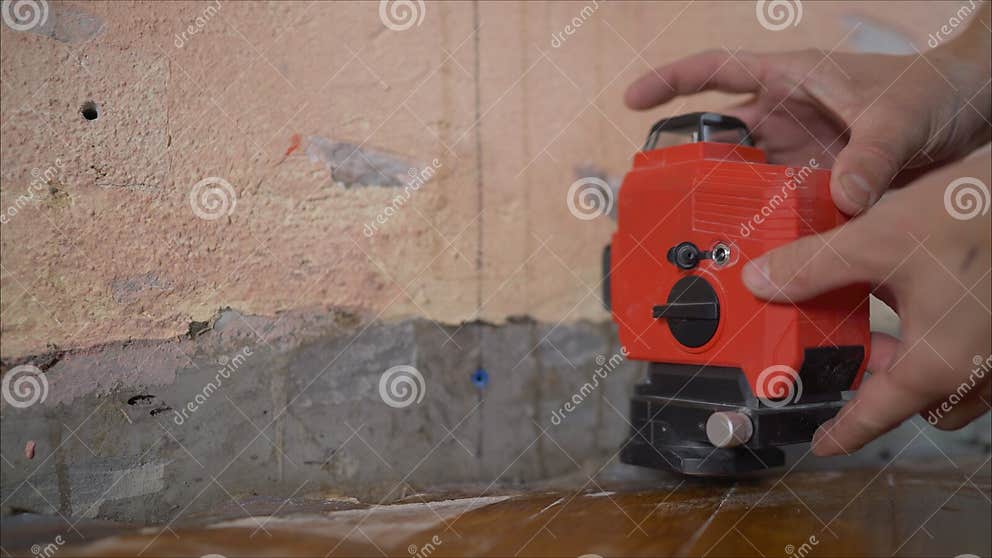 Laser Level Measuring Tool. Laser Level on the Floor Stock Photo ...