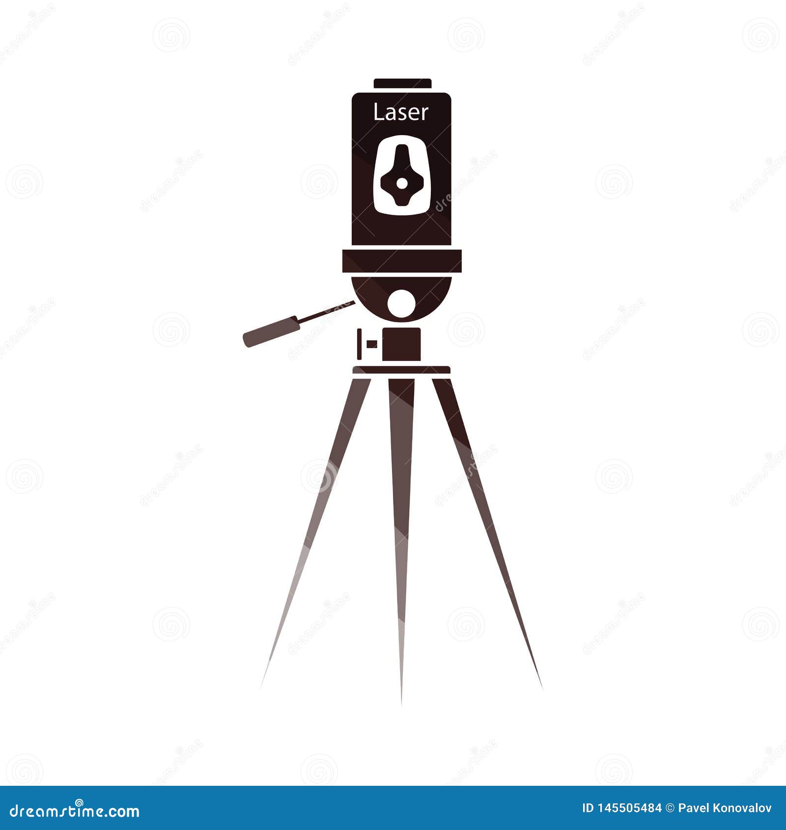 Laser level tool icon stock vector. Illustration of icon - 145505484