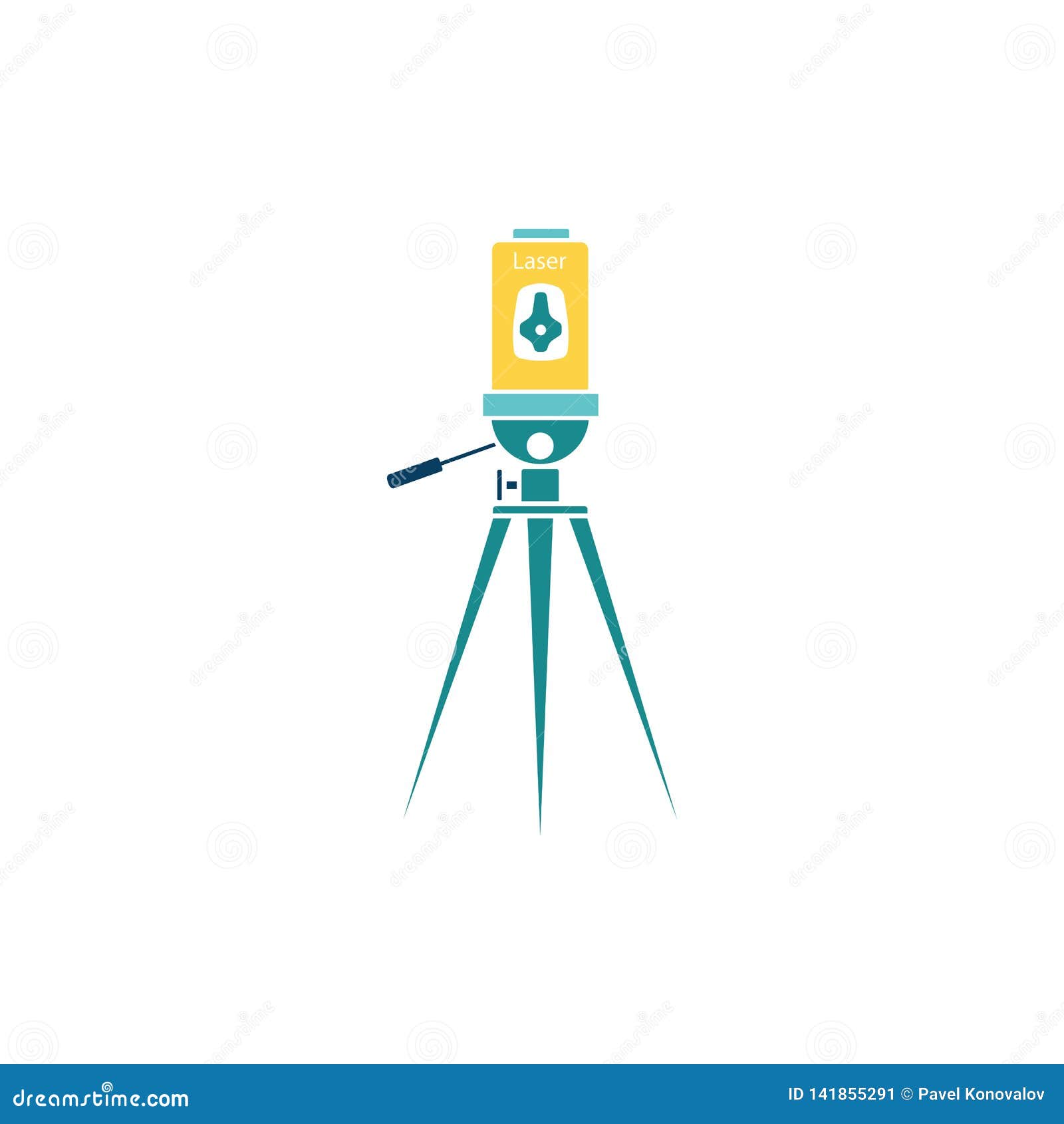 Laser level tool icon stock vector. Illustration of laser - 141855291
