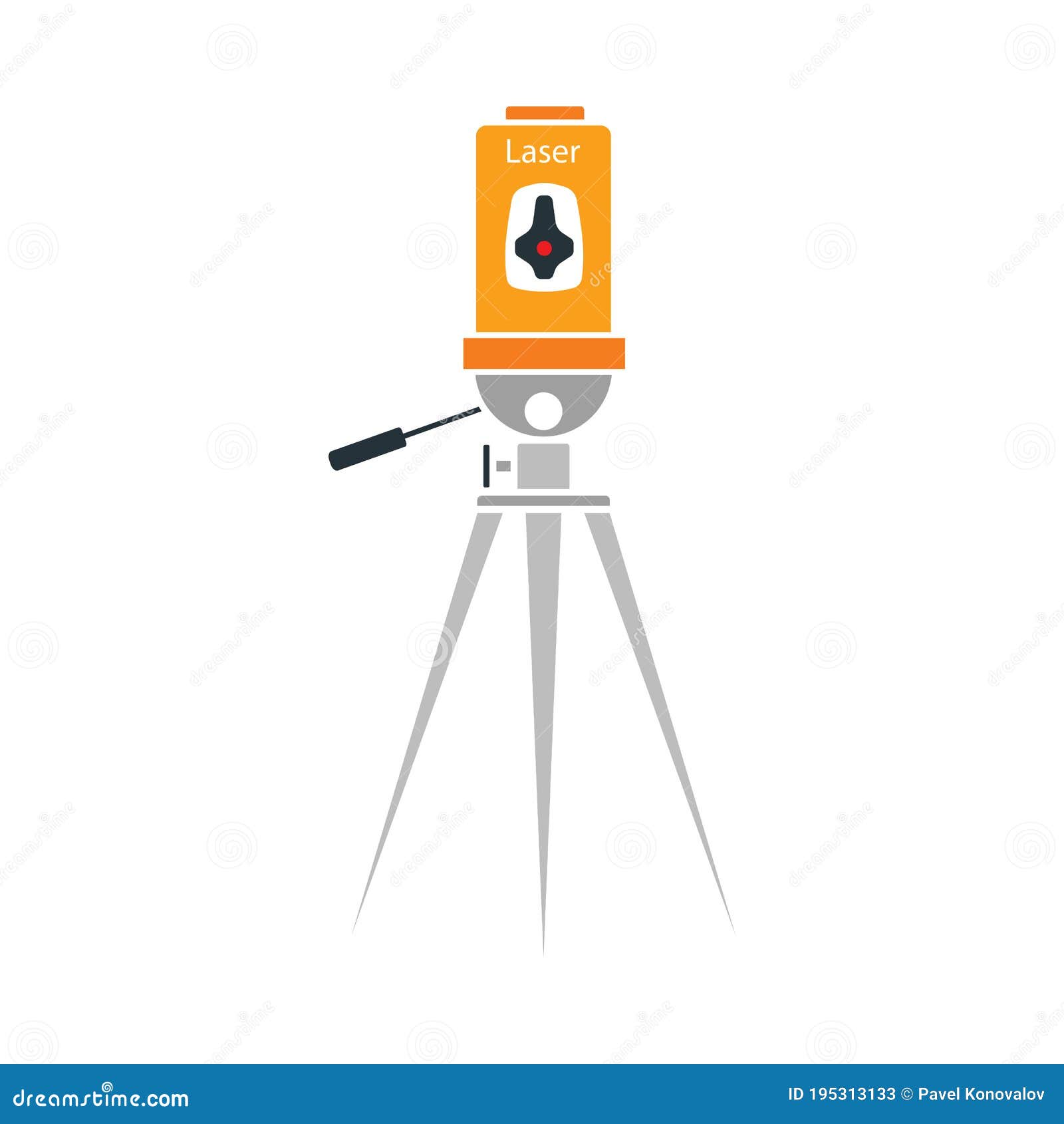 Laser Level Tool Icon stock vector. Illustration of instrument - 195313133