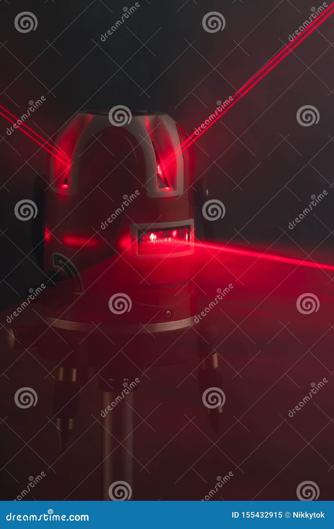 Laser Level Tool Red Light Beams in Smoke Stock Image - Image of ...