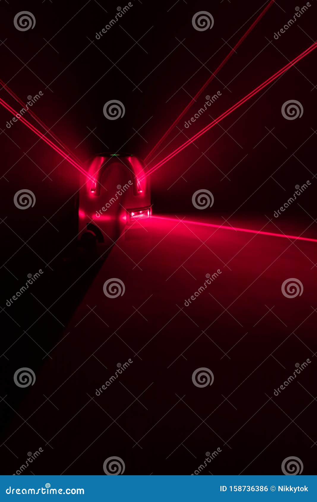 Laser Level Tool Red Light Beams in Smoke Stock Photo - Image of beam ...