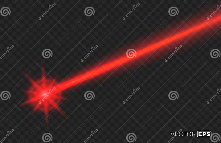 Laser Light Beam on Black Background. Vector Illustration Stock ...