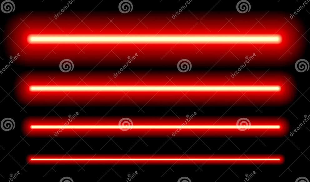 Laser Light Beam on Black Background. Vector Illustration Stock Vector ...