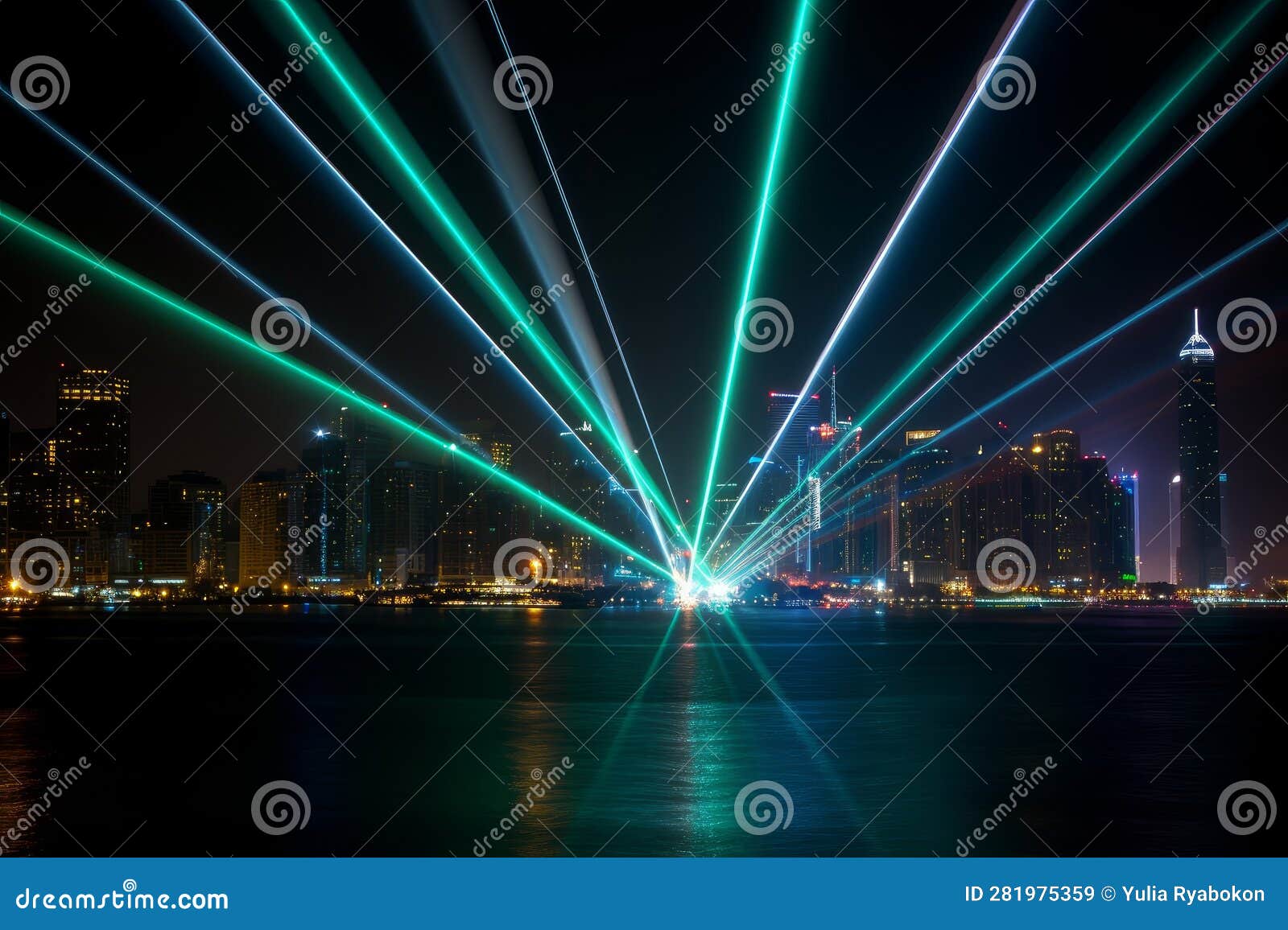 Laser Light Show Beam. Generate Ai Stock Illustration - Illustration of ...